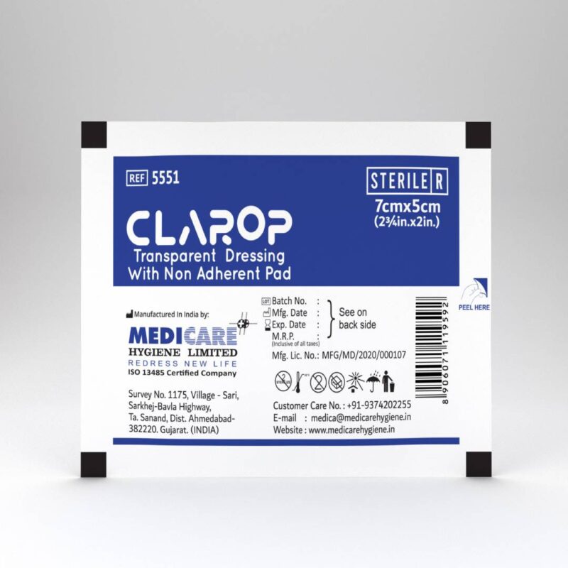 Transparent Film Dressing Manufacturer, Supplier & global Exporter| Clarop
